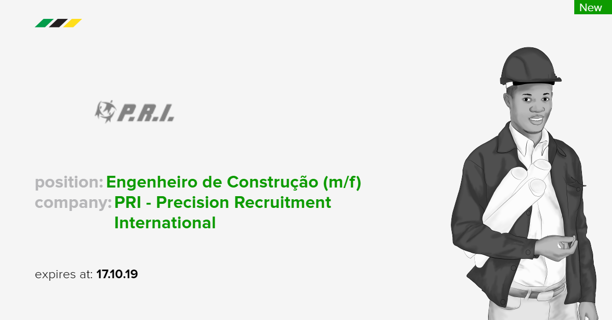 PRI – Precision Recruitment International: Engenheiro de Construção (m ...