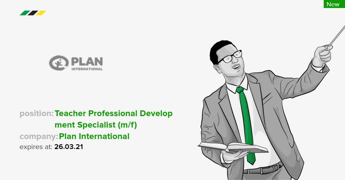 Plan International: Teacher Professional Development Specialist (m/f ...