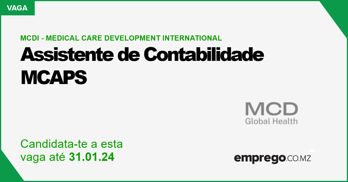 MCDI – Medical Care Development International: Assistente de ...